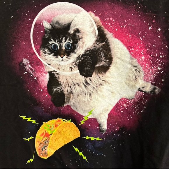 Hanes | Tops | Space Kitty Taco Tee Xl | Poshmark